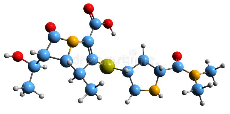 3D Image of Meropenem Skeletal Formula Stock Illustration ...