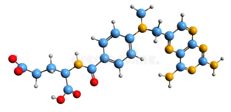 3D Image of Methotrexate Skeletal Formula Stock Illustration ...
