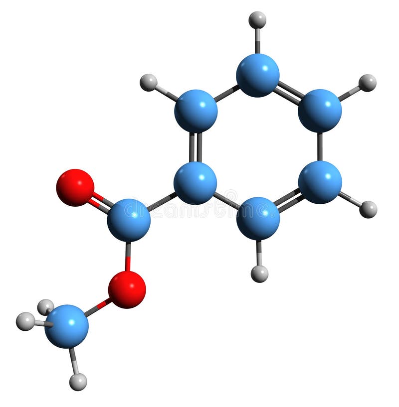 3D Image of Methyl Benzoate Skeletal Formula Stock Illustration ...
