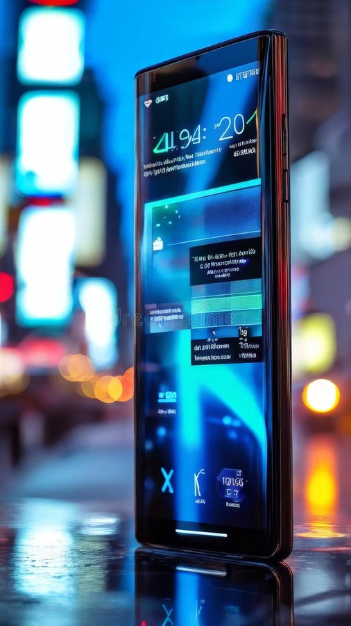 3D Image of a Modern Technology Phone Stock Illustration - Illustration ...