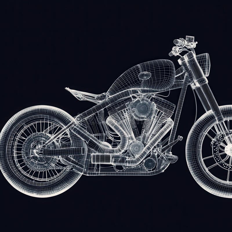 3d Image of a Motorcycle Showcasing Detailed Design and Structure from ...