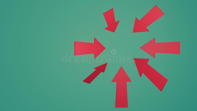 3d Image Multi-colored Pointers, Arrows Stock Illustration ...