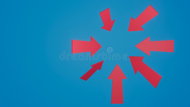 3d Image Multi-colored Pointers, Arrows Stock Illustration ...