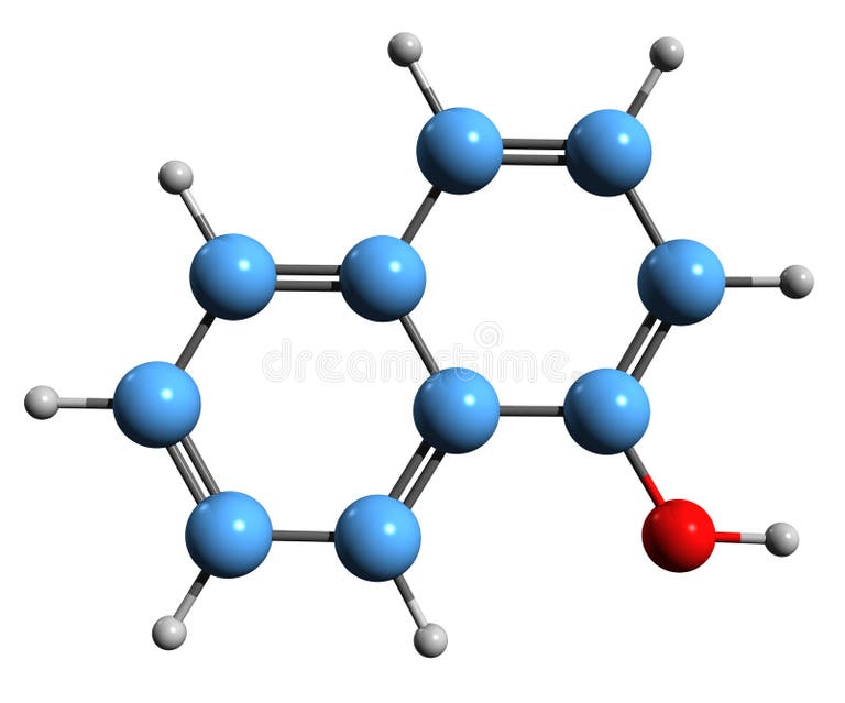 3D Image of Naphthol Skeletal Formula Stock Illustration - Illustration ...