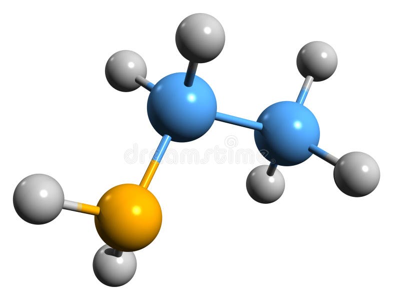 3D Image of Nitroethane Skeletal Formula Stock Illustration ...