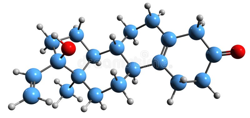 3D Image of Norgesterone Skeletal Formula Stock Illustration ...