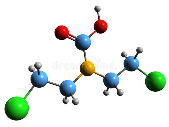 3D Image of Normustine Skeletal Formula Stock Illustration ...