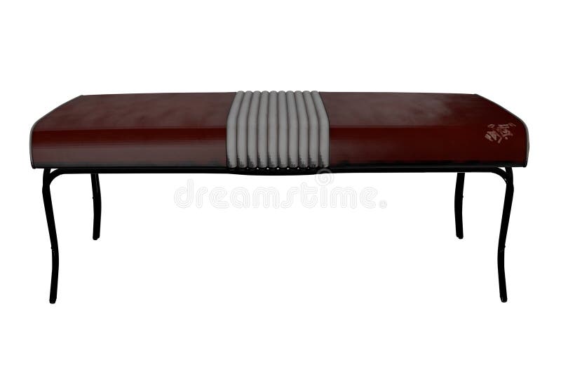 3d Rendering Backless Fabric Retro Bench Stock Illustration ...