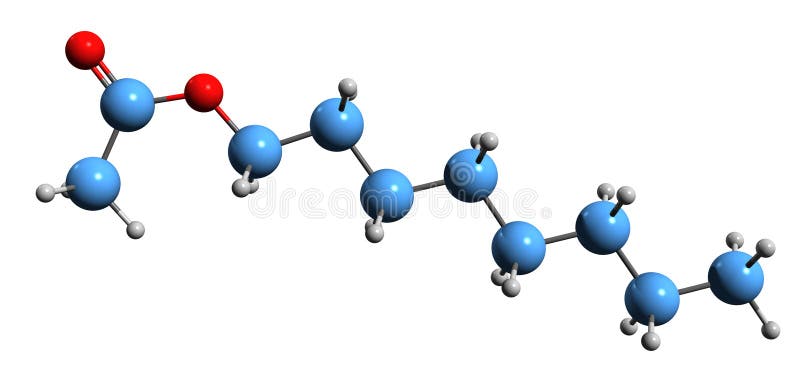 3D Image of Octyl Formate Skeletal Formula Stock Illustration ...