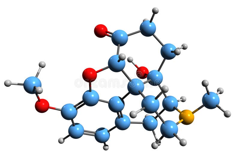 Oxymorphone Opioid Analgesic Drug Molecule. Skeletal Formula. Stock ...