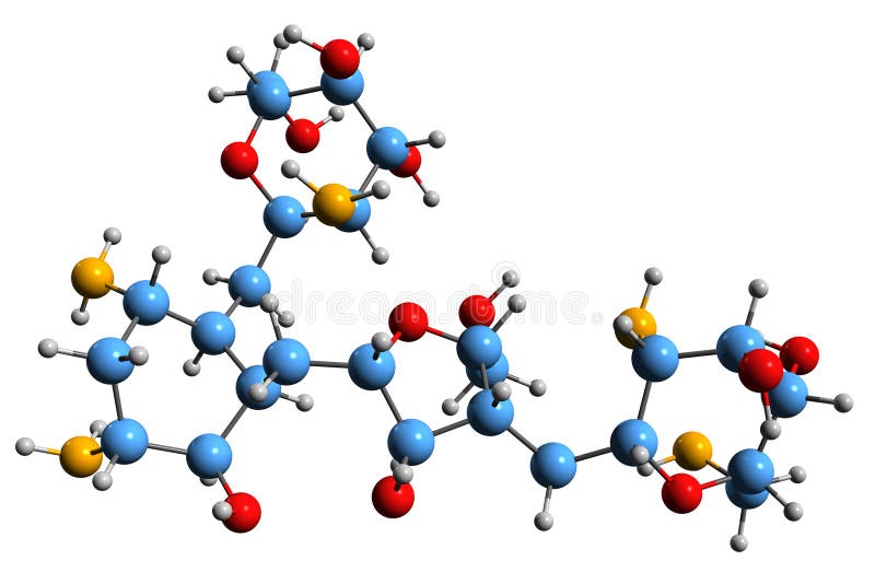 3D Image of Paromomycin Skeletal Formula Stock Illustration ...