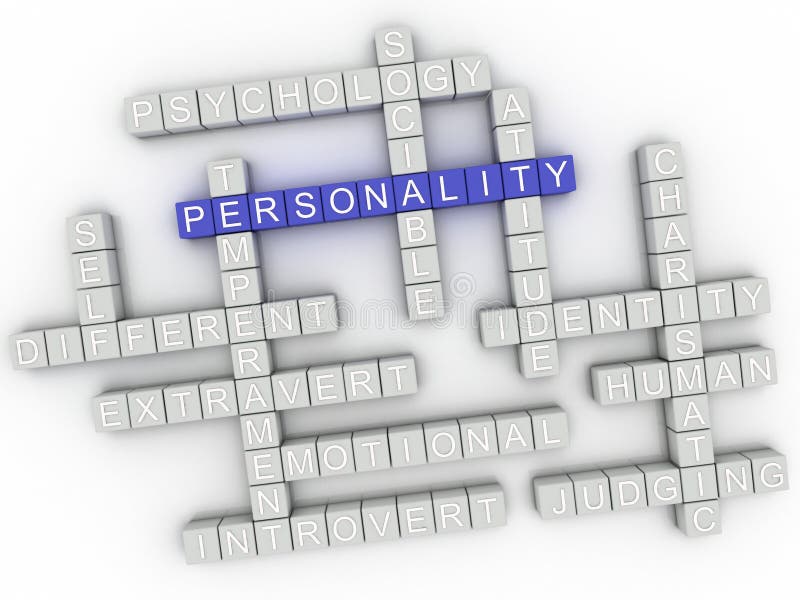 3d Image Personality Issues Concept Word Cloud Background Stock ...