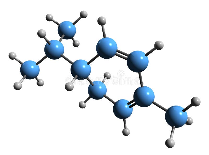 3D Image of a-Phellandrene Skeletal Formula Stock Illustration ...