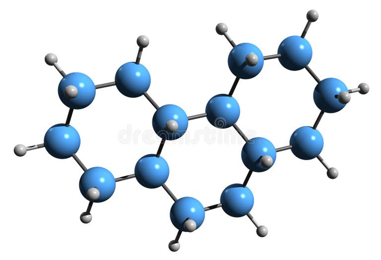 3D Image of Phenanthrene Skeletal Formula Stock Illustration ...