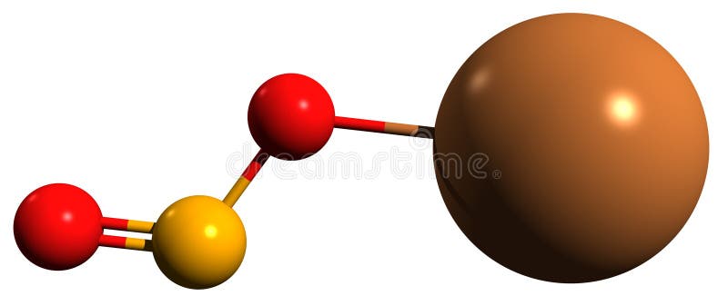 3D Image of Potassium Sulfate Skeletal Formula Stock Illustration ...