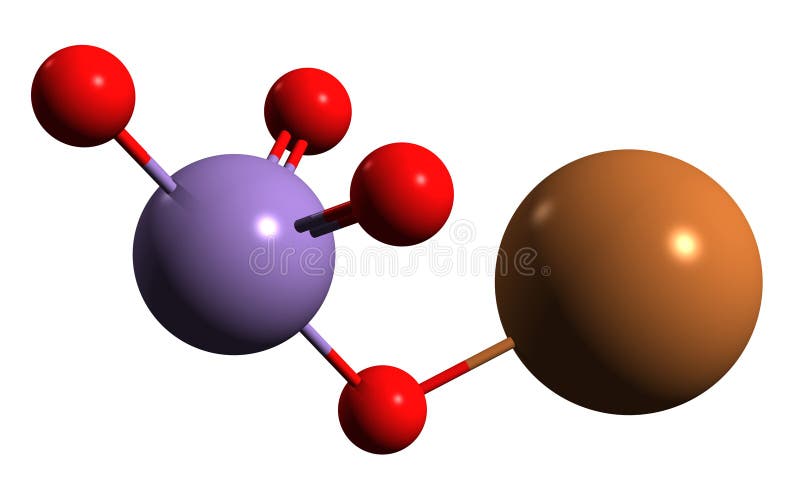 3D Image of Potassium Permanganate Skeletal Formula Stock Illustration ...