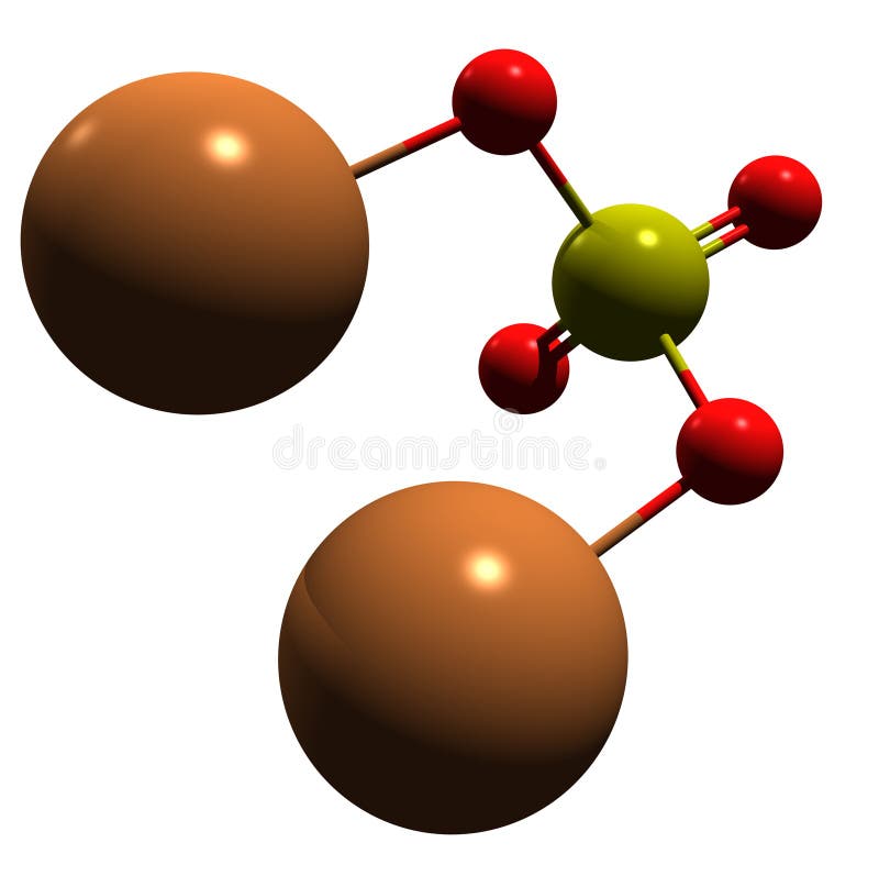 3D Image of Potassium Sulfate Skeletal Formula Stock Illustration ...