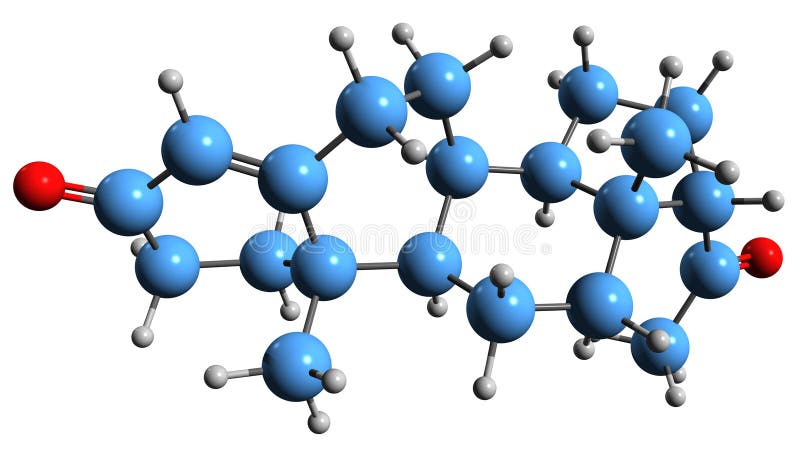 3D Image of Progesterone Skeletal Formula Stock Illustration ...