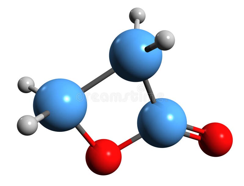 3D Image of Propiolactone Skeletal Formula Stock Illustration ...