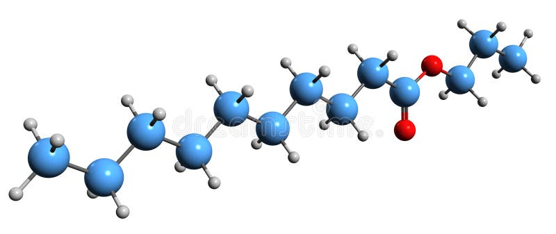 3D Image of Propyl Decanoate Skeletal Formula Stock Illustration ...