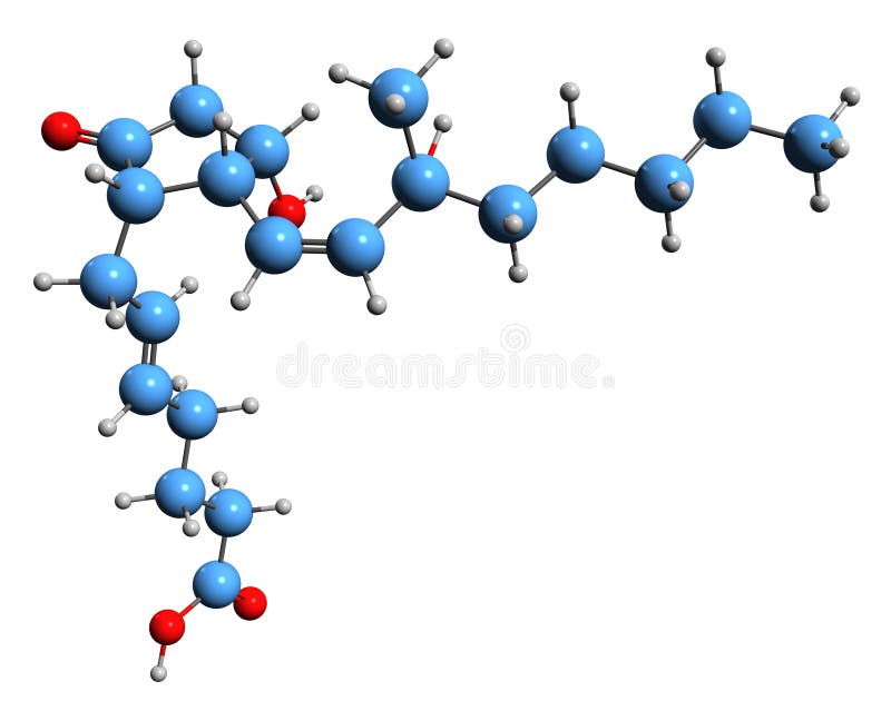 3D Image of Prostaglandin E2 Skeletal Formula Stock Illustration ...