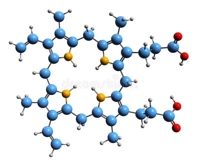 3D Image of Protoporphyrinogen IX Skeletal Formula Stock Illustration ...