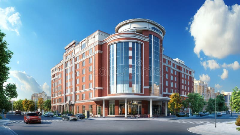 The 3D Image Provides a Complete 360-degree Panorama of a Bright, White ...