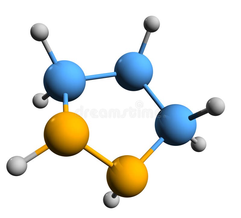3D Image of Pyrazolidine Skeletal Formula Stock Illustration ...
