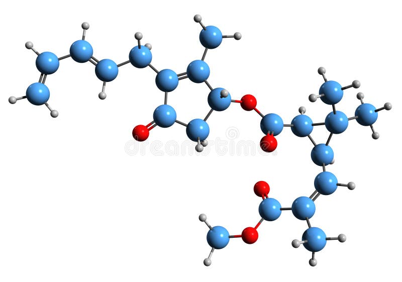 3D Image of Pyrethrin II Skeletal Formula Stock Illustration ...
