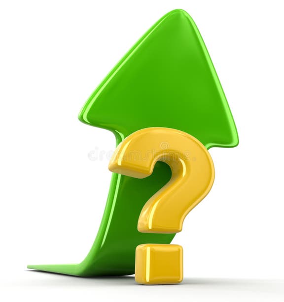 3d Image of Question Sign with Arrow Up Stock Illustration ...