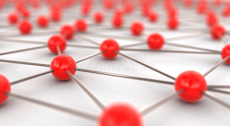 Red and Silver Network Concept Stock Illustration - Illustration of ...