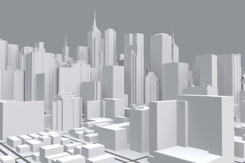 3D Image Render, Aerial View of Cityscape Background. 3d Rendering ...