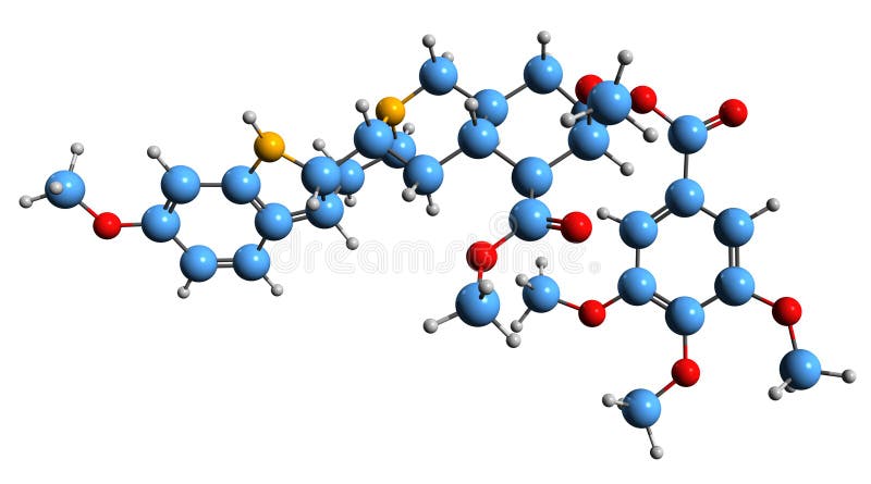 3D Image of Reserpine Skeletal Formula Stock Illustration ...