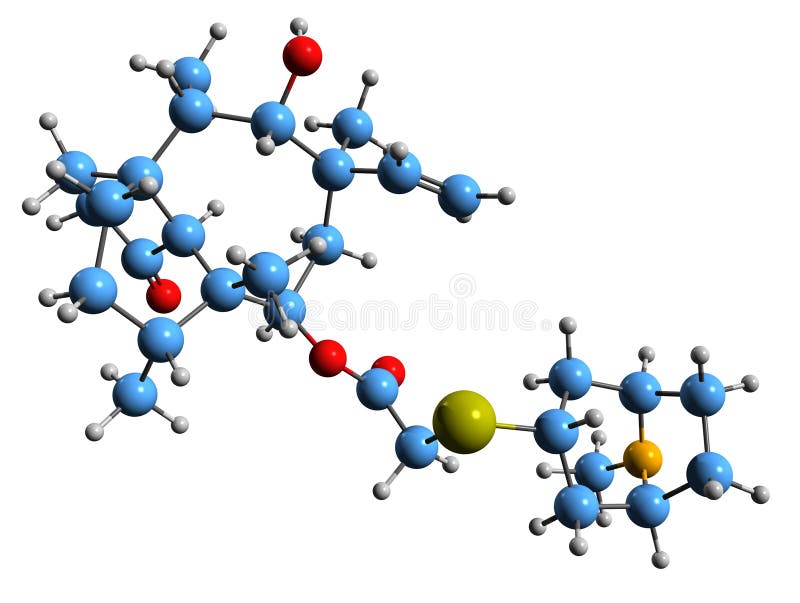 3D Image of Retapamulin Skeletal Formula Stock Illustration ...