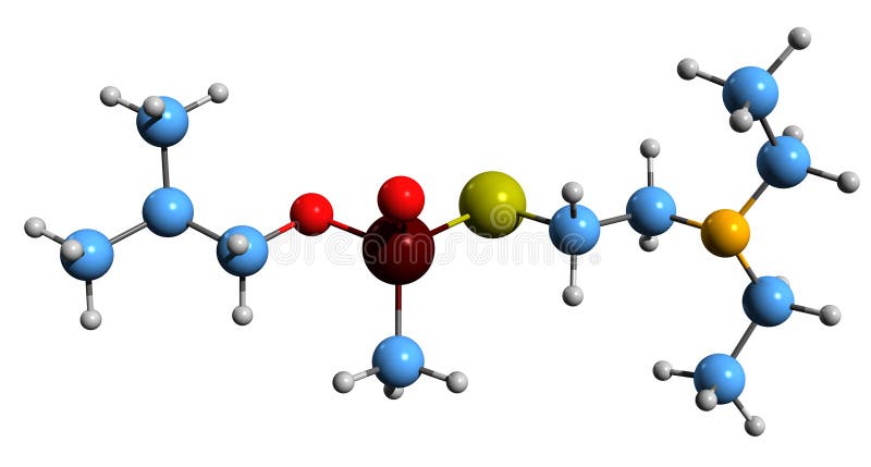 3D Image of Russian VX Skeletal Formula Stock Illustration ...