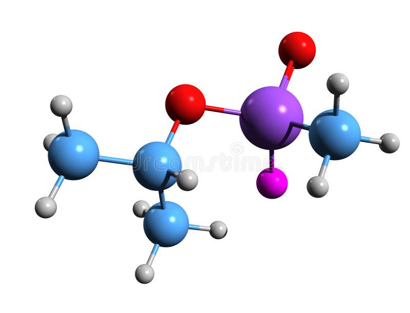 3D Image of Sarin Skeletal Formula Stock Illustration - Illustration of ...