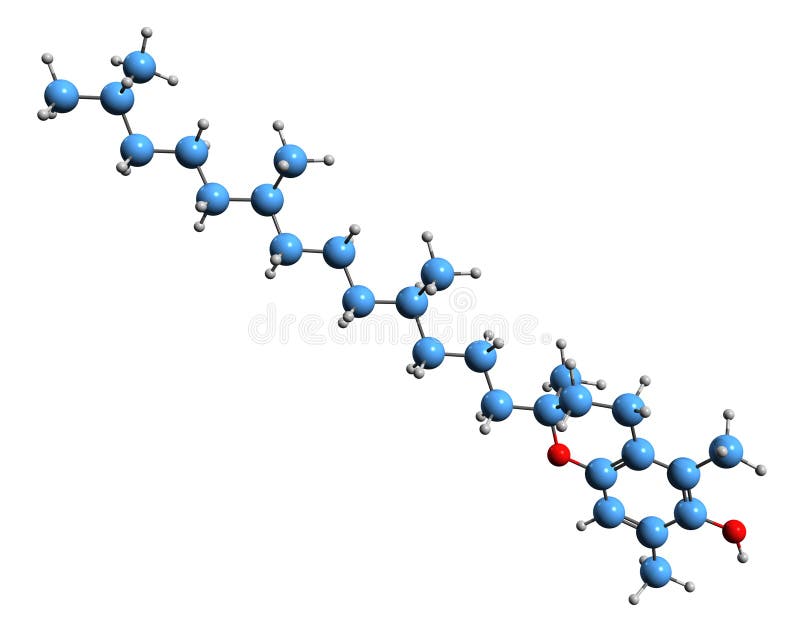 3D Image of Sigma-tocopherol Skeletal Formula Stock Illustration ...