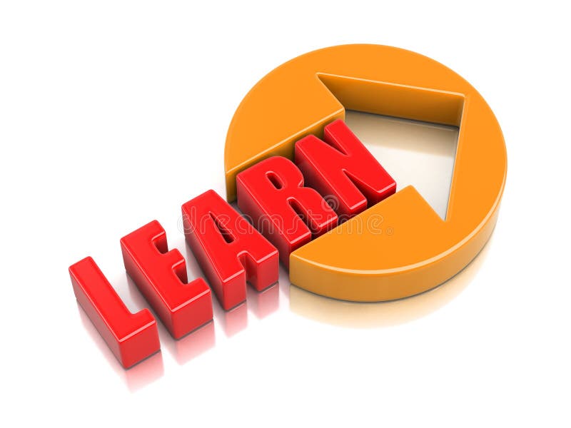 3d image of Sign learn stock illustration. Illustration of school ...