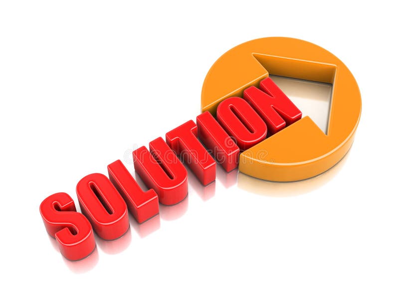 3d image Sign solution stock illustration. Illustration of solution ...