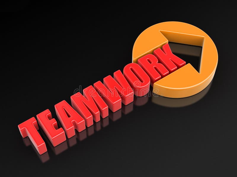 Teamwork. 3d image. stock illustration. Illustration of helping - 10616096