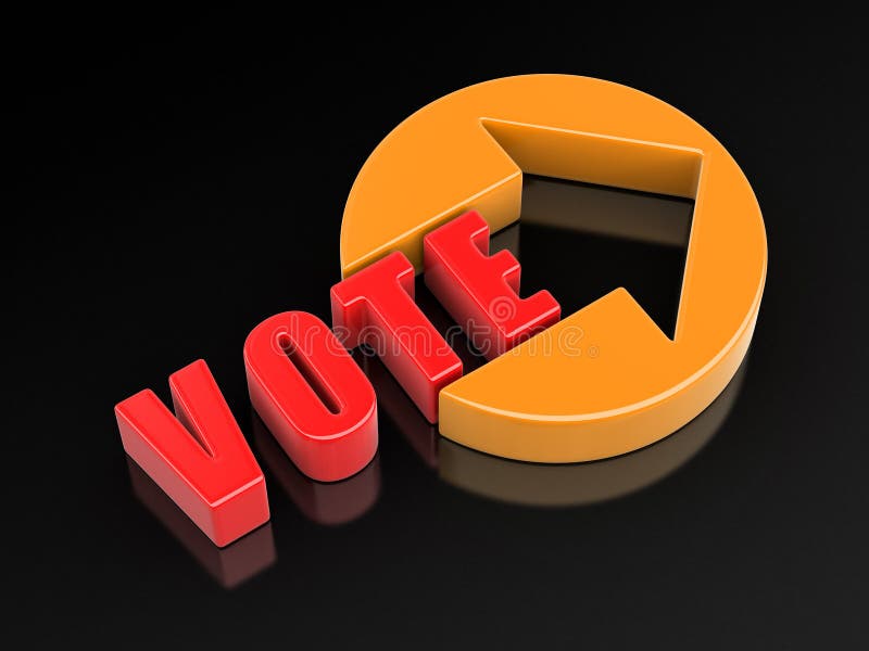 3d image of Sign Vote stock illustration. Illustration of render - 90350891