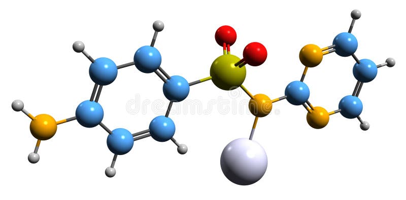 Silver Sulfadiazine Molecule. it is Sulfonamide Antibiotic, Used for ...