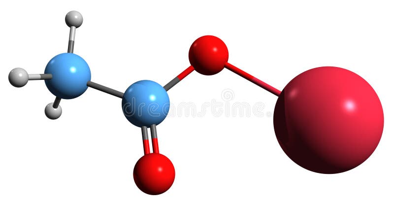 3D Image of Sodium Acetate Skeletal Formula Stock Illustration ...