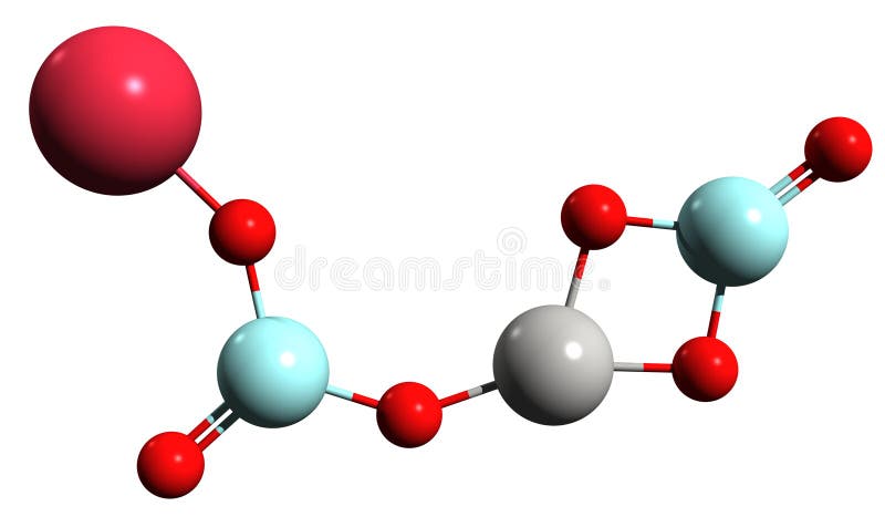 3D Image of Sodium Aluminosilicate Skeletal Formula Stock Illustration ...