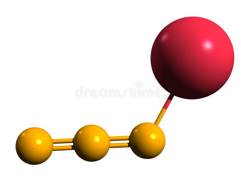 3D Image of Sodium Azide Skeletal Formula Stock Illustration ...
