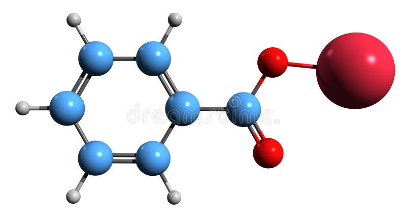 3d Image Of Sodium Benzoate Skeletal Formula Stock Illustration Illustration Of Cranberry