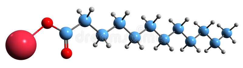 3D Image of Sodium Laurate Skeletal Formula Stock Illustration ...