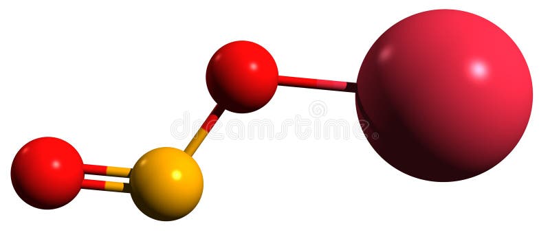 3D Image of Sodium Nitrite Skeletal Formula Stock Illustration ...