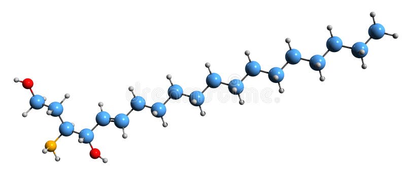 Sphingosine or 2-amino-4-trans-octadecene-1,3-diol, Lipid Molecule ...