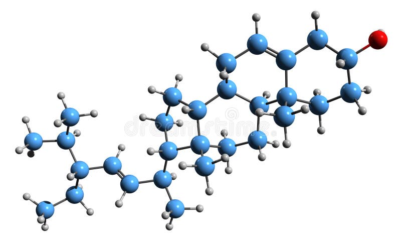 3D Image of Stigmasterol Skeletal Formula Stock Illustration ...